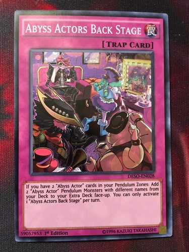 Yugioh - Abyss Actors Back Stage - DESO-EN028 - Super Rare - 1st ...