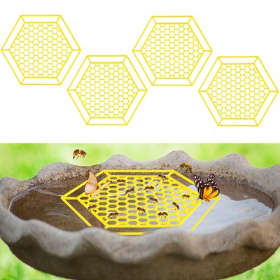 4 Pack Floating Bee Island, 7.1 Inch Bee Watering Station, Bee Bath Bee ...