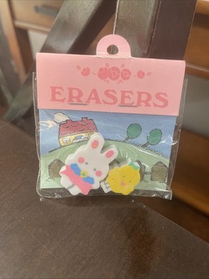 Vintage Sanrio Bunny Chick Erasers Sealed 1980s Kawaii Collectible | eBay