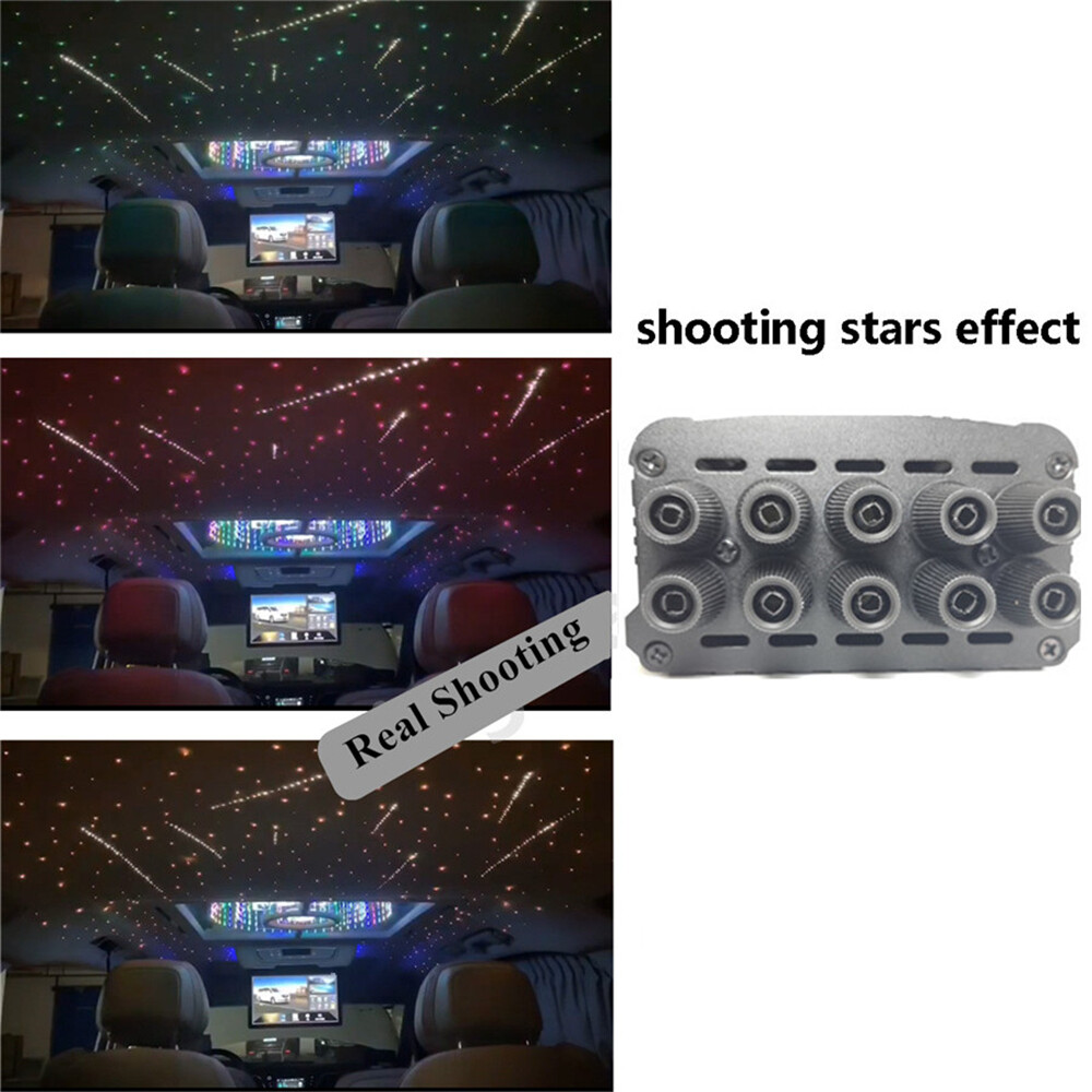 900pcs 16W RGBW LED Fiber Optic Car Ceiling Star Meteor Light Kit APP ...