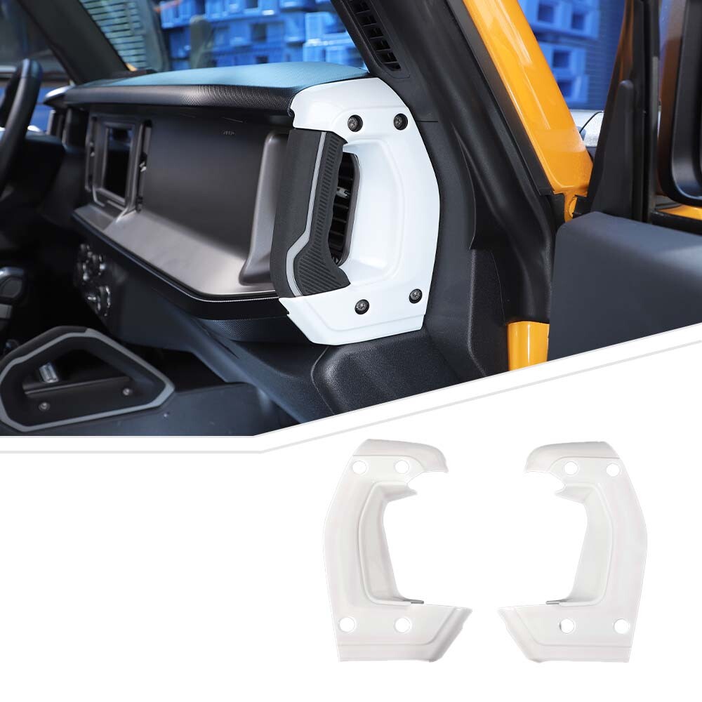 White Center Console Both Side Handle Grab Cover Trim For Ford Bronco ...