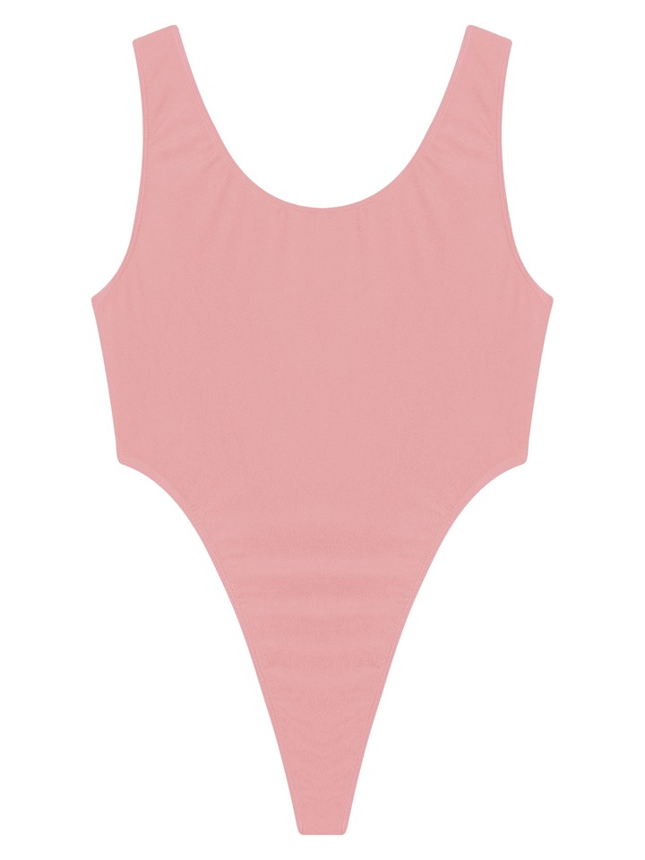 One-piece Women's Gymnastics Work Out Swimsuit Leotard High Cut Thong ...