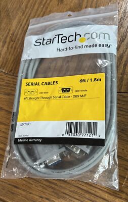 Lot Of 10 StarTech.com Straight Through Serial Cable - DB9 M/F - 6 Feet ...