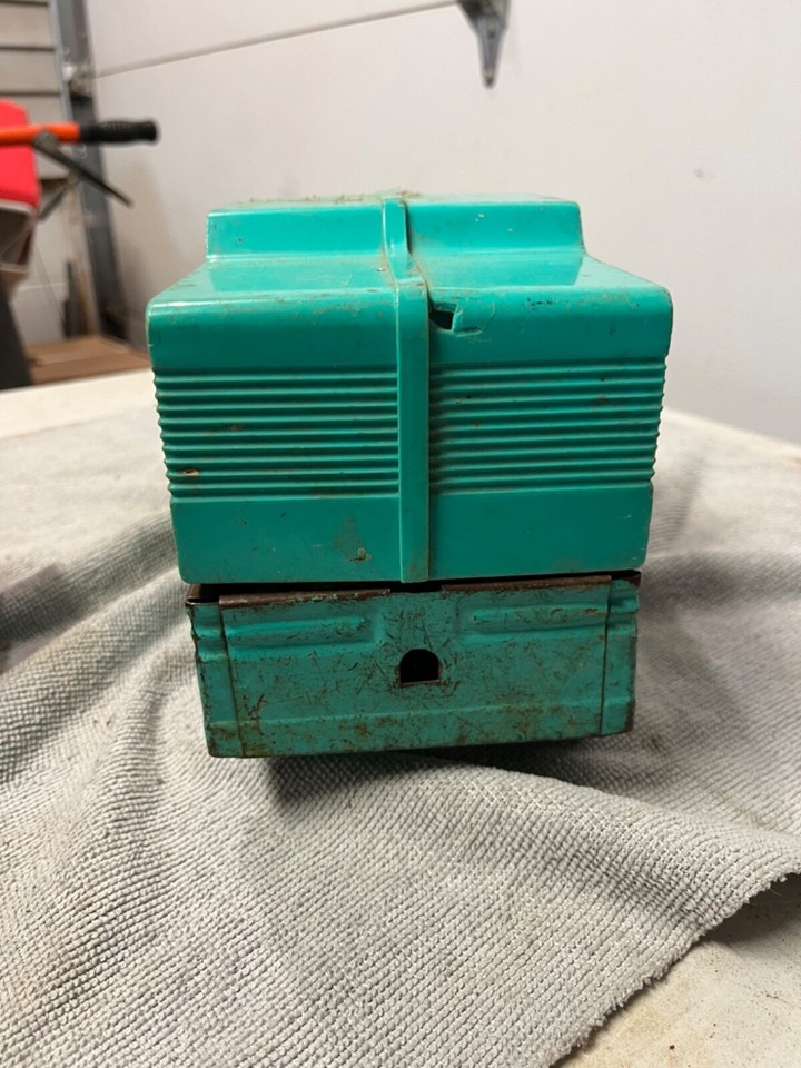 Structo Camper Truck aqua green blue vintage toy Whitewalls | eBay