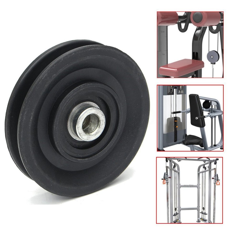 Pulley Fitness Cable Machine Strength Training Equipment Gym Wheels | eBay