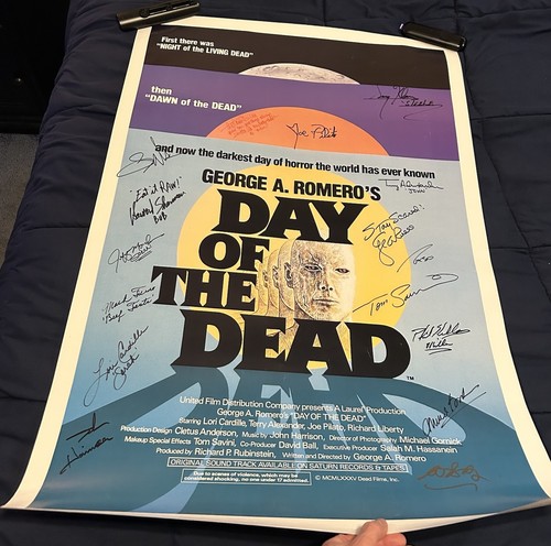 Day Of The Dead Cast Signed By 16 Poster 27x40 George Romero 1985 ...