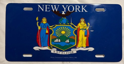 LICENSE PLATE S COLLECTOR NEW YORK EXCELSIOR HEAVY THICK PLASTIC FRONT ...