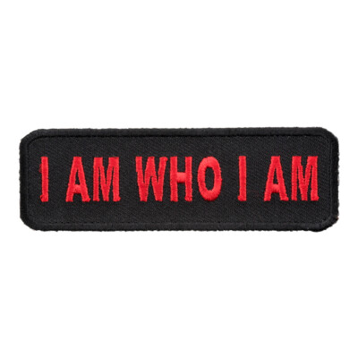I Am Who I Am Red & Black Patch, Sayings Patches | eBay