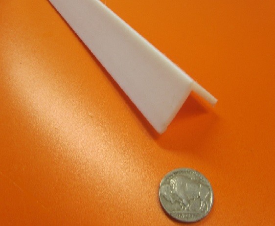 Teflon PTFE 90 Degree Angle, 1/8" Thick x 1.0" Arm Width x 60" Length ...
