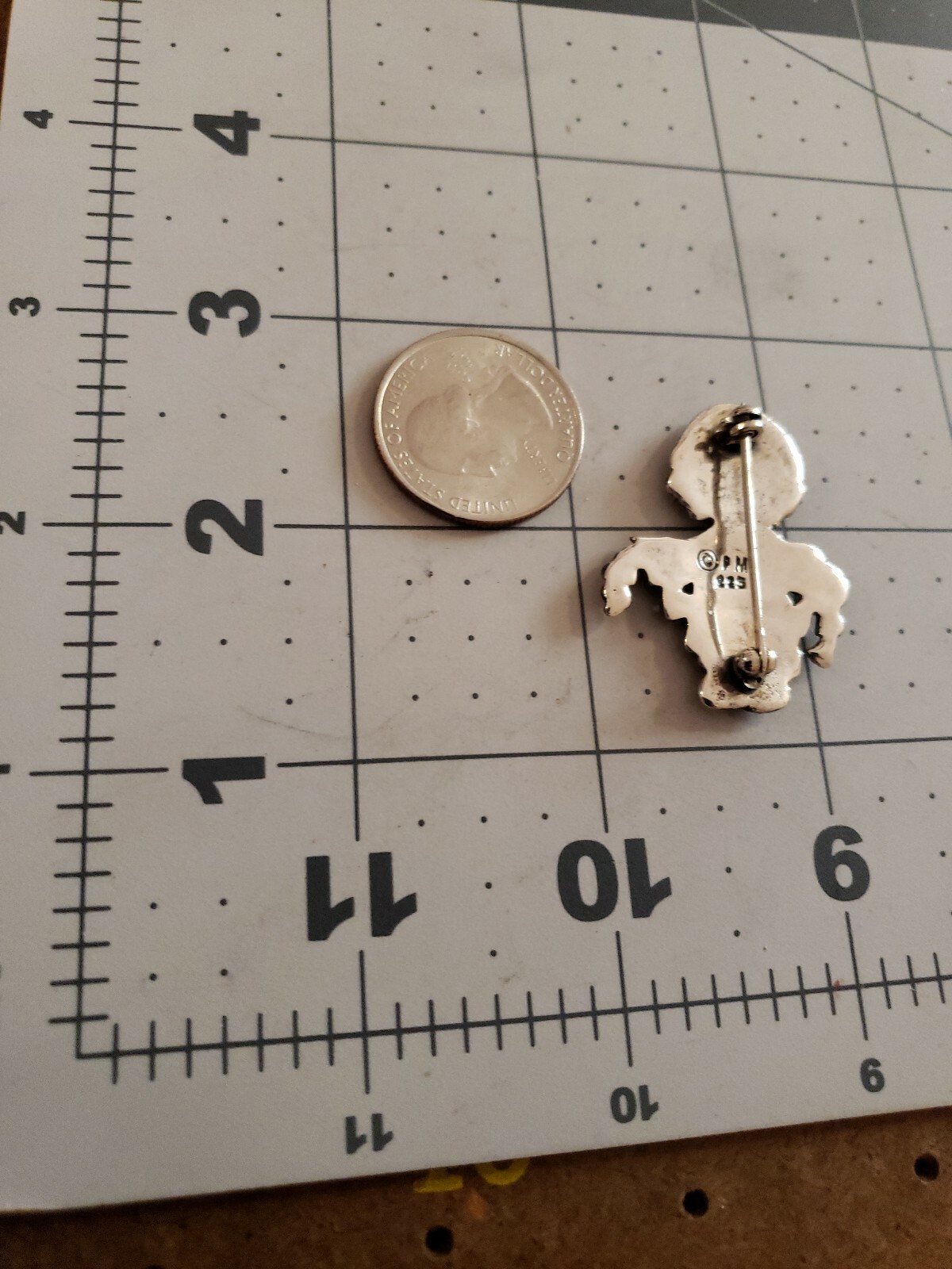 VINTAGE PRECIOUS MOMENTS STERLING SILVER BROOCH PIN PMI SIGNED ESTATE ...