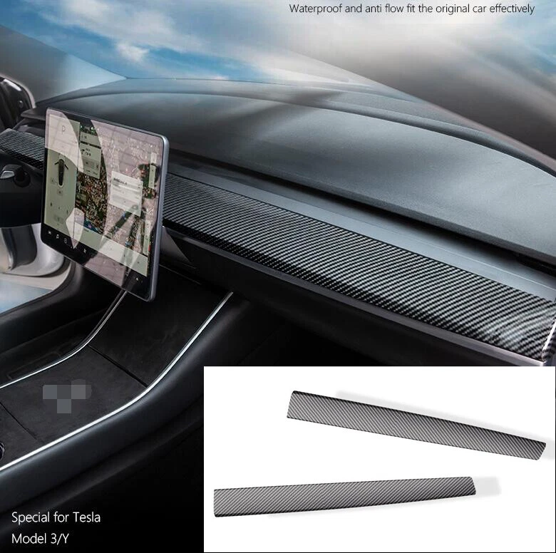 Cloudmall Tesla Model Y Dashboard Cover Wrap REAL Carbon, 50% OFF