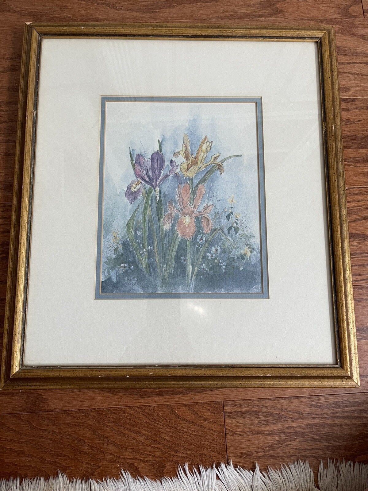Iris Ltd Print signed #804/2000 print by Mary Vincent Bertrand flowers ~18x16” | eBay
