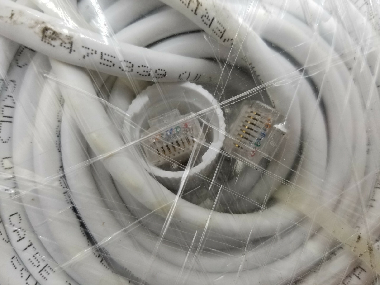 Lot of 2 100FT UTP CAT5E Cable 24AWG/4PRS Solid Patch Cord CMR Verified ...