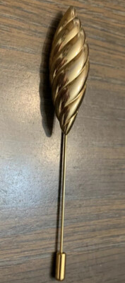 Oval Shaped Lined Gold Tone Stick Pin | eBay