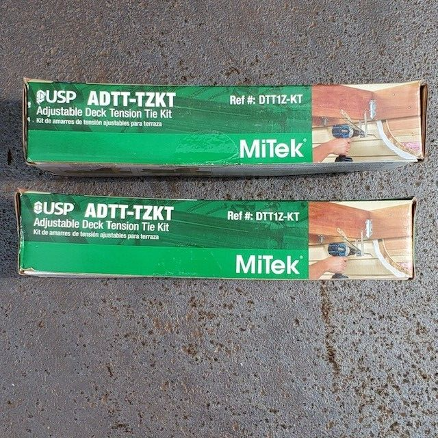 *2PACK* MiTek Steel Adjustable Deck Tension Tie Kit DTT1Z-KT | eBay