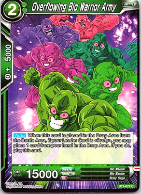Overflowing Bio Warrior Army BT1-078 C Dragon Ball Super Card TCG X1 | eBay