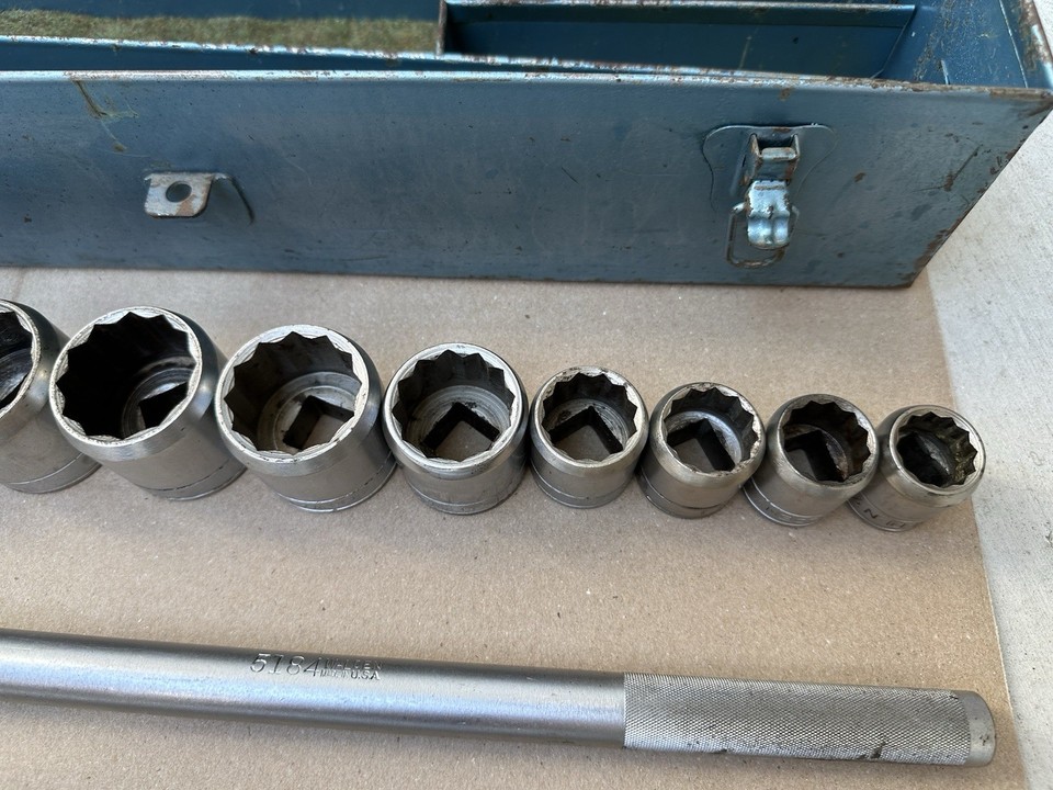 Vintage Heavy Duty Walden Tools 3/4” Drive Ratchet Socket Breaker Bar Set USA | eBay