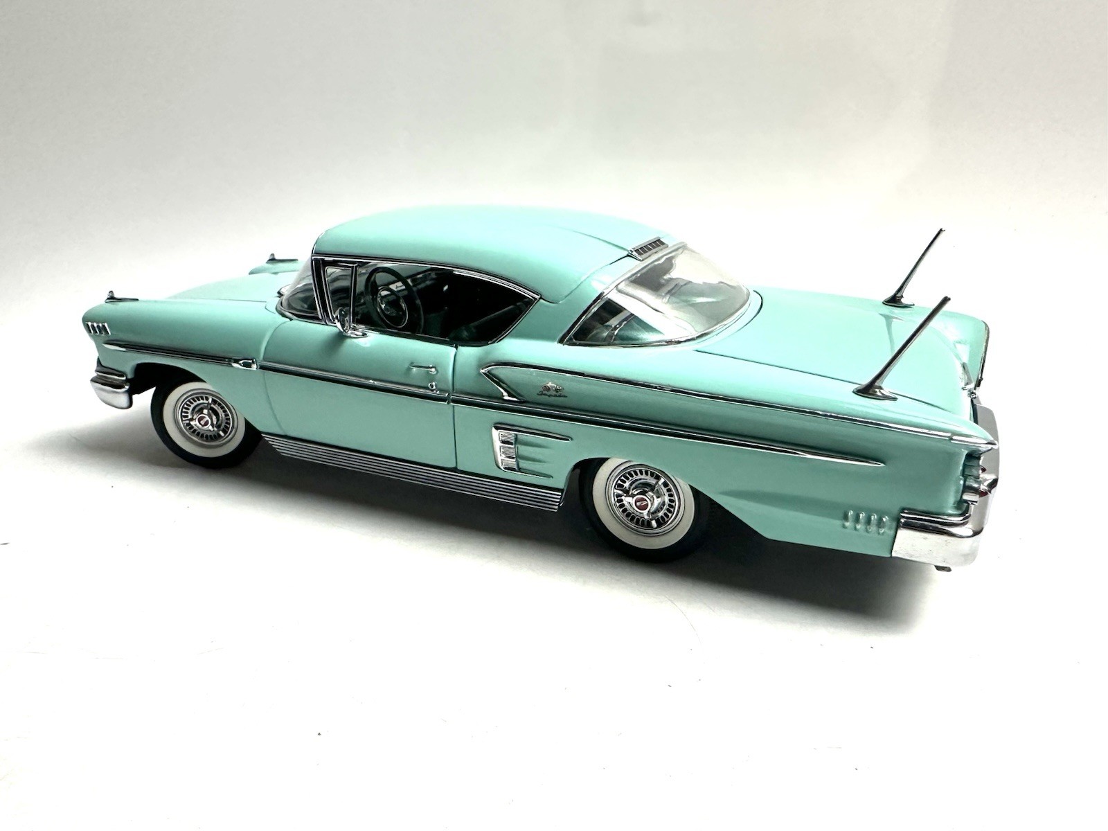 Aqua Colored 1958 Chevy Impala Sport Coupe 50th Anniversary 1:24 scale ...