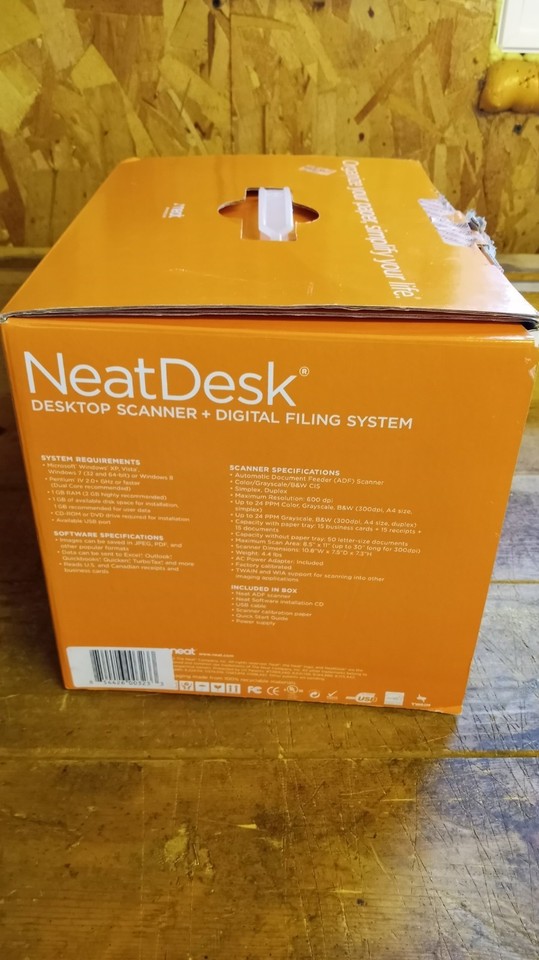 Neat Company NeatDesk Desktop Scanner and Digital Filing System ND-1000 ...