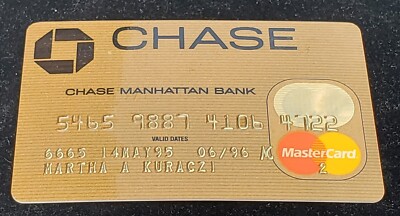 CHASE MANHATTAN BANK Mastercard ~ Credit Card ~ exp 1996 ~ our cc2079 ...