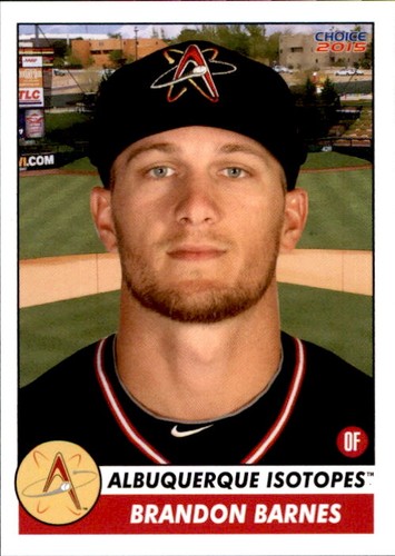 2015 Albuquerque Isotopes Choice #10 Brandon Barnes Orange California ...