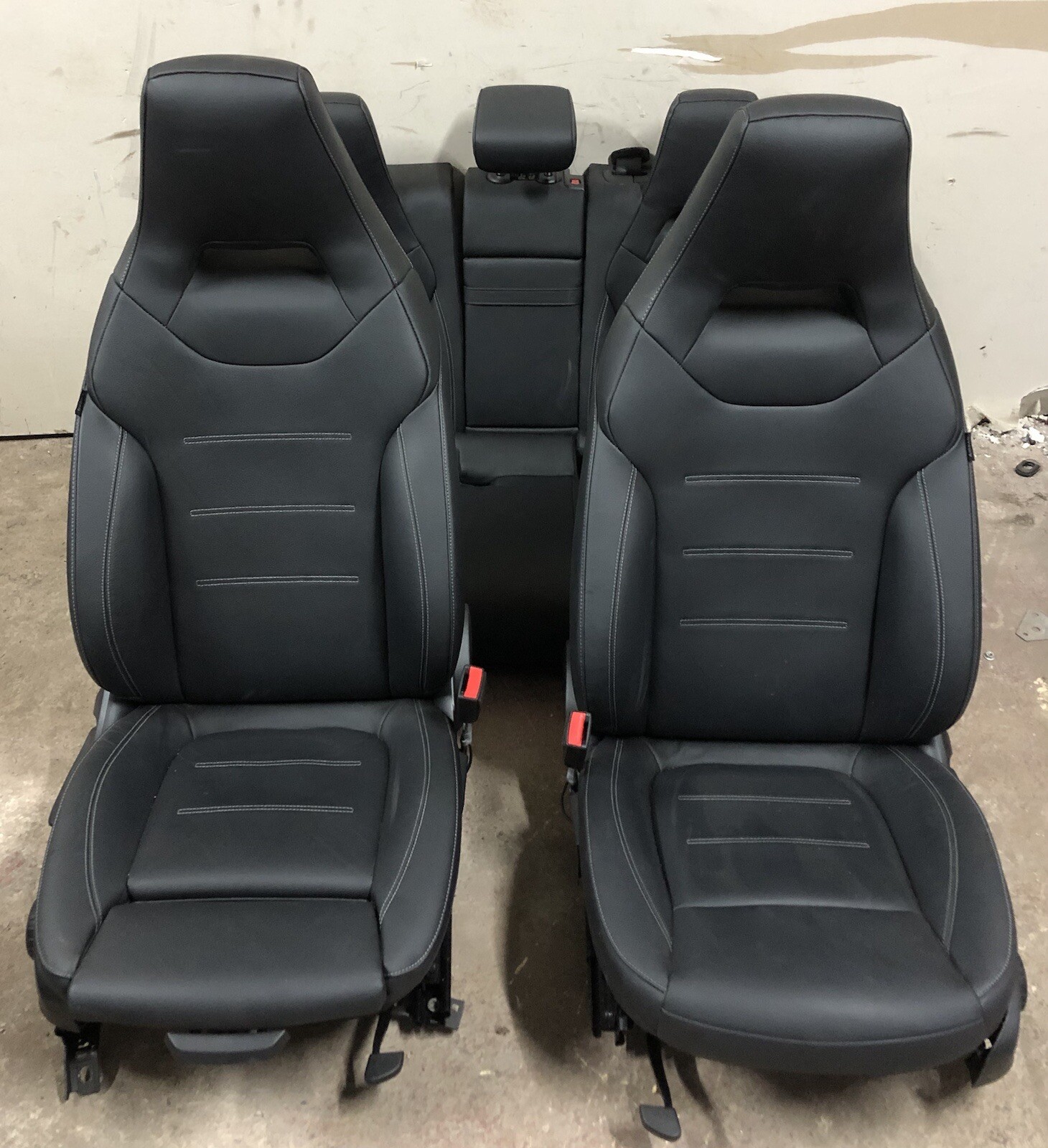 2019+ MERCEDES CLA W118 AMG LINE FULL BLACK LEATHER INTERIOR SEAT SET ...
