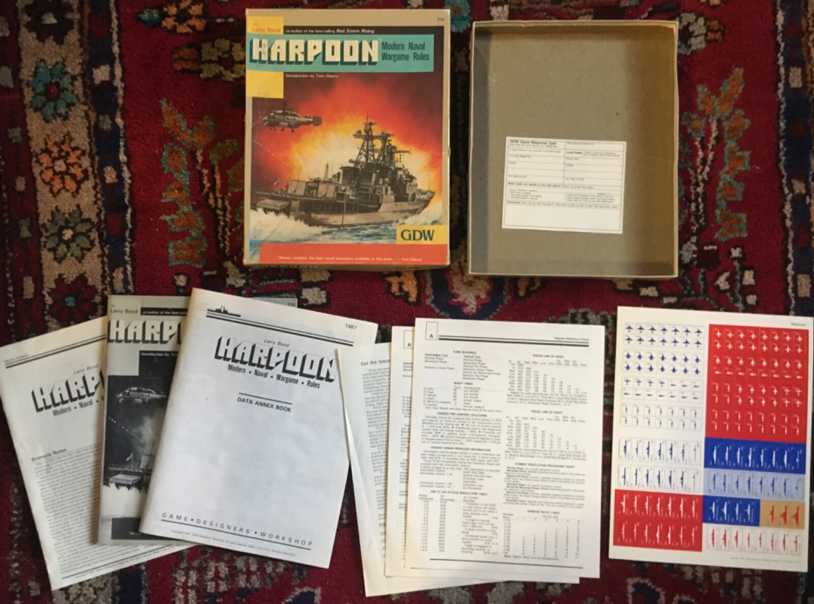 HARPOON Modern Naval Wargame 1987 GDW Strategy Board Game UNPUNCHED ...