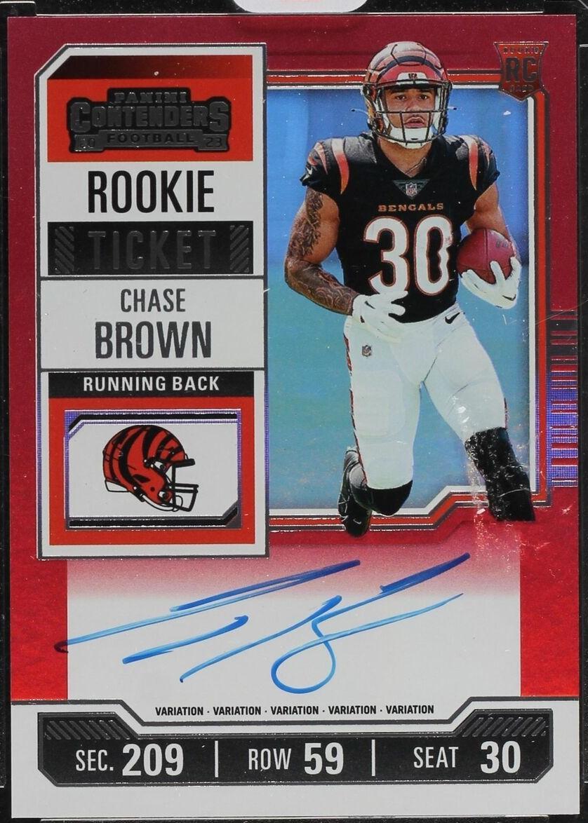 2023 Panini Contenders - Rookie Ticket RPS Variation Chase Brown #105 ...