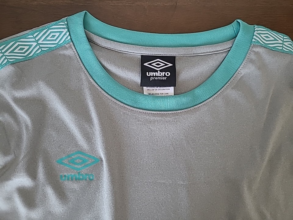 Umbro Premier Soccer Goalkeeper Long Sleeve Jersey, Gray/Mint, Size L ...