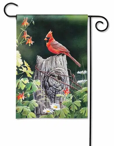 NEW Virginia Cardinal Bird Song Oak Tree Mailbox House Garden Flag ...