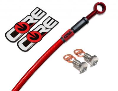 Suzuki Hayabusa 1999-2007 Red 36" Extended Rear Brake Line Swingarm ...