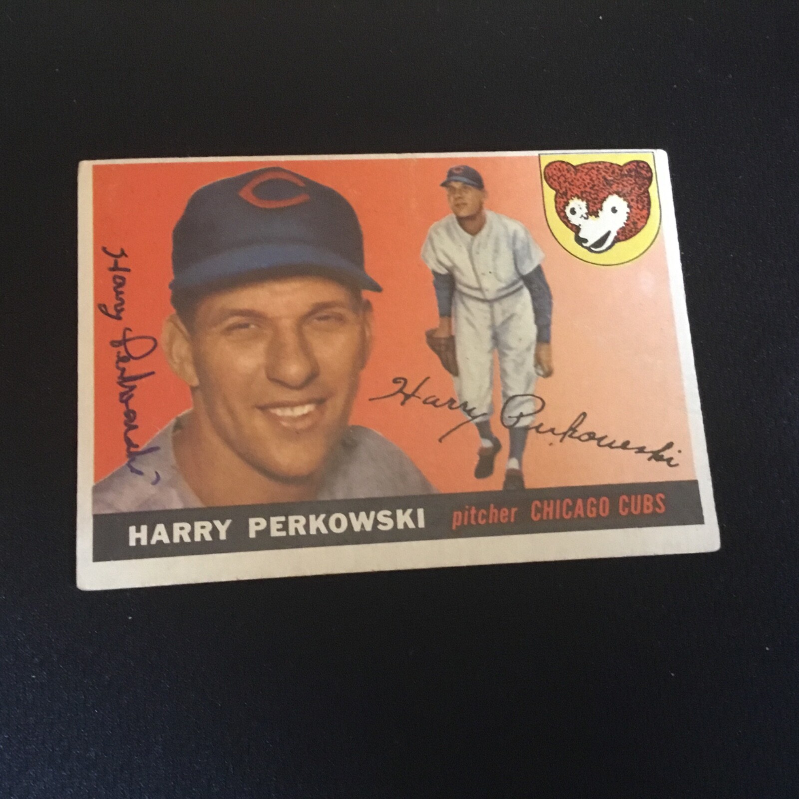 Autographed 1955 Topps Harry Perkowski DEC. # A-1 | eBay