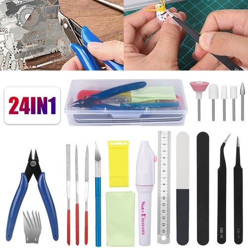 24Pcs/Set Basic Tools Craft Repair Kit for For Gundam Car Model Hobby ...