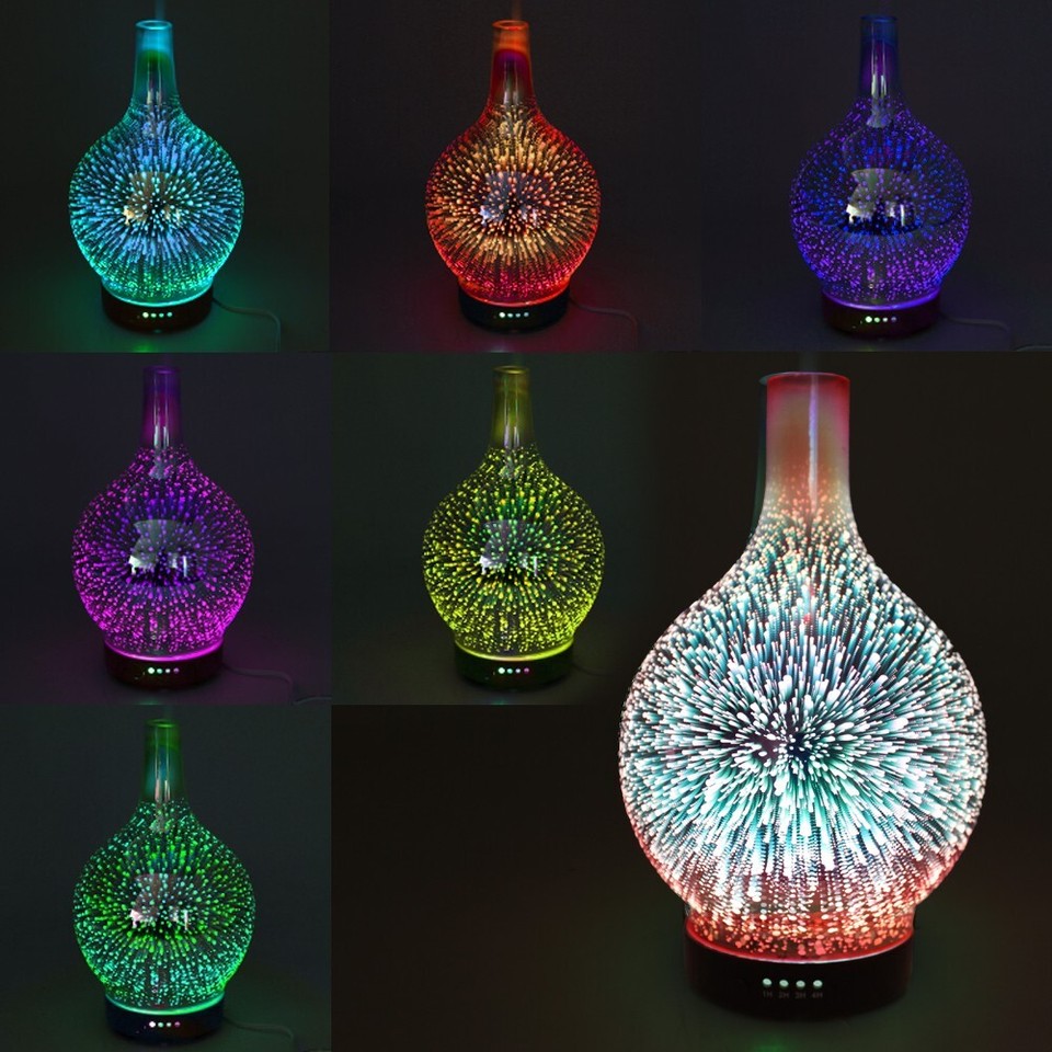 LED Light Ultrasonic Aroma Diffuser Essential Oil Mist Humidifier ...