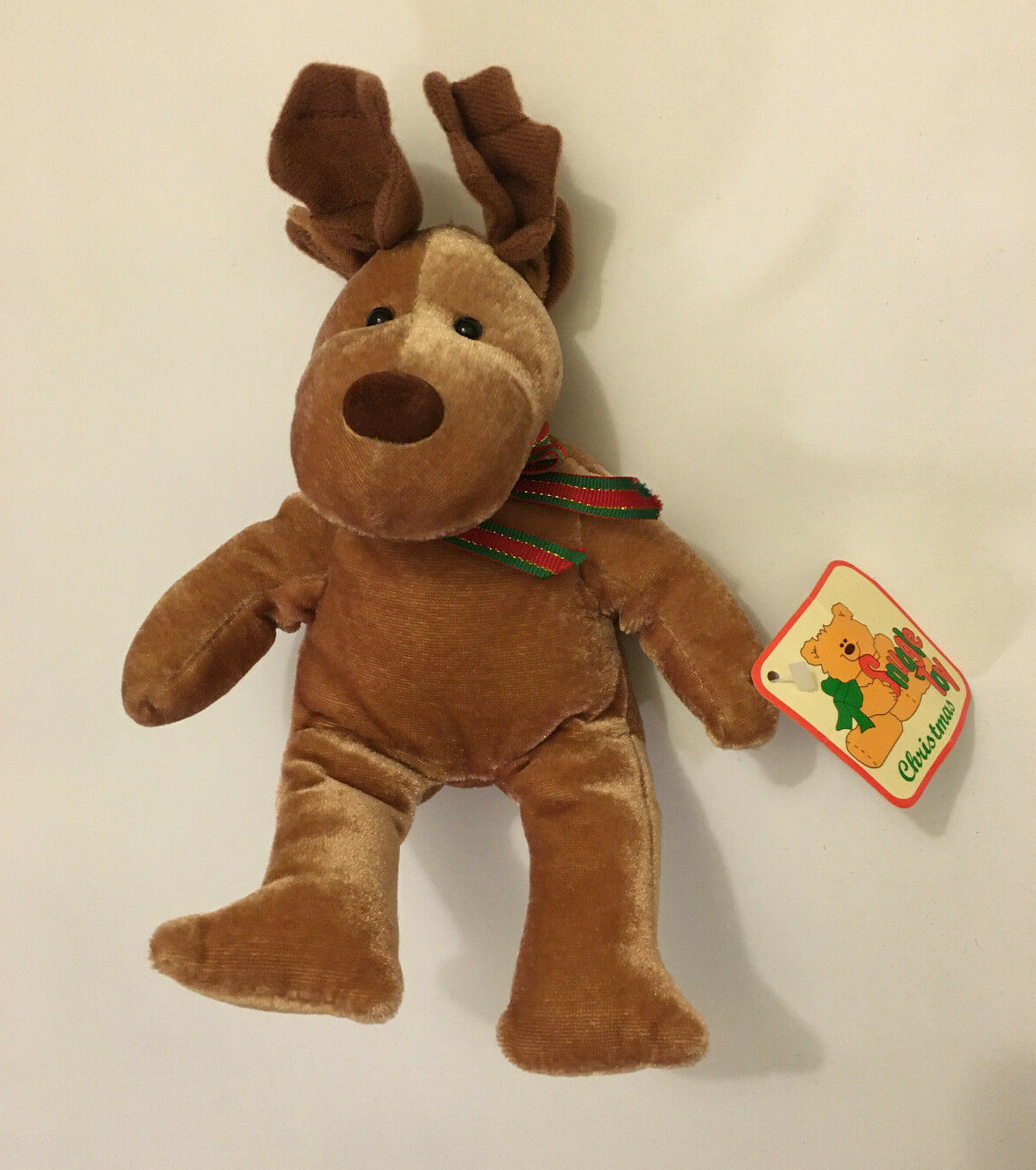 DGE Corp Christmas Reindeer Stuffed Animal 9” Soft Snuggle Toy 1999 for ...
