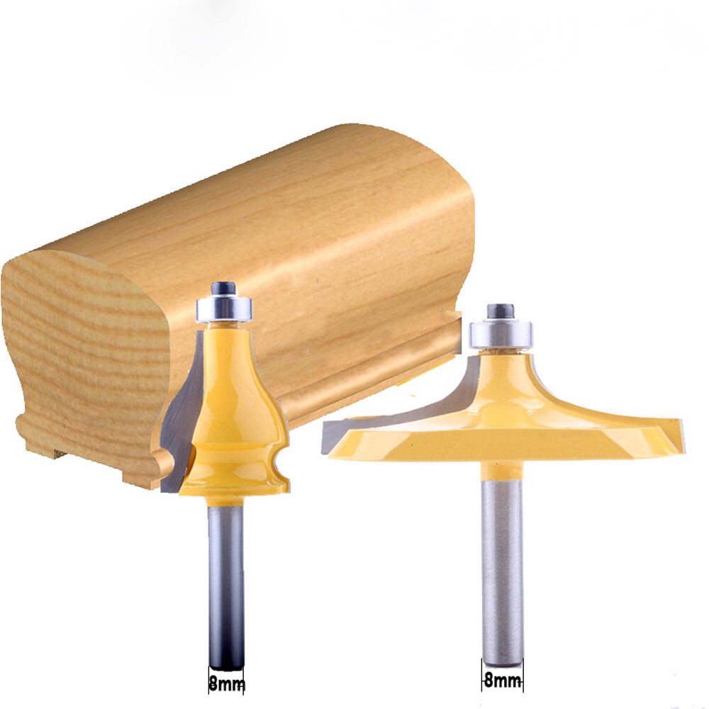 2PC 8mm Shank Thumbnail & Beaded 2 Bit Handrail Router Bit Set | eBay