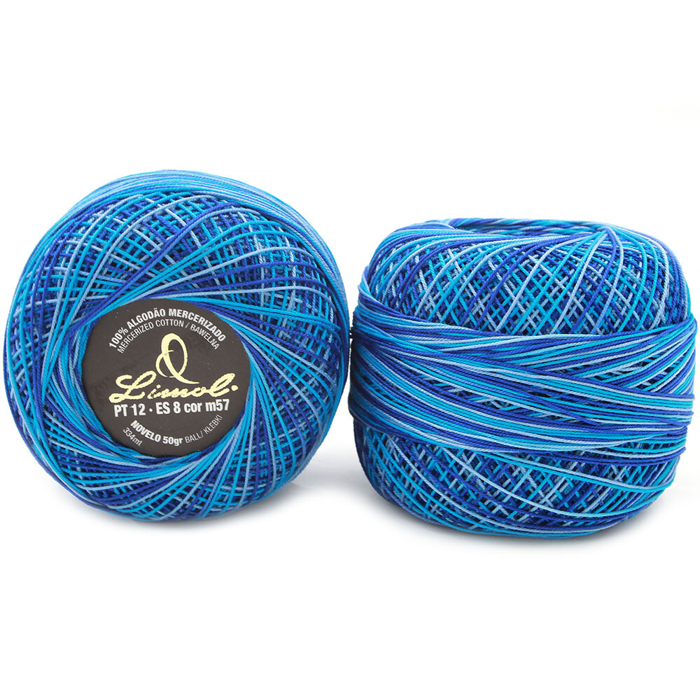Limol Size 12 Multicolor 50 Grs 100% Mercerized Crochet Thread Cotton ...