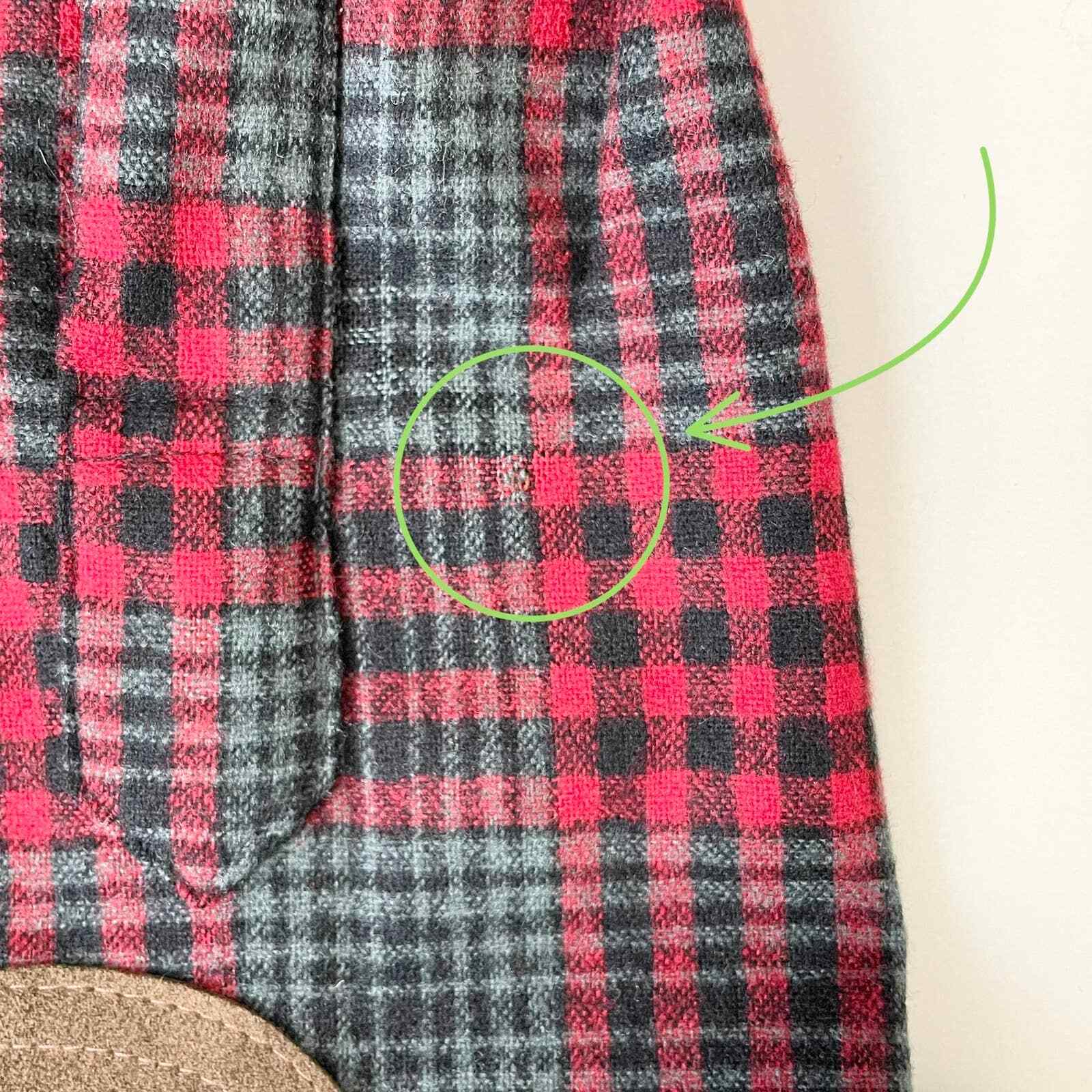 Pendleton Wool Plaid Elbow Patch Trail Button-Up Shirt - Gem