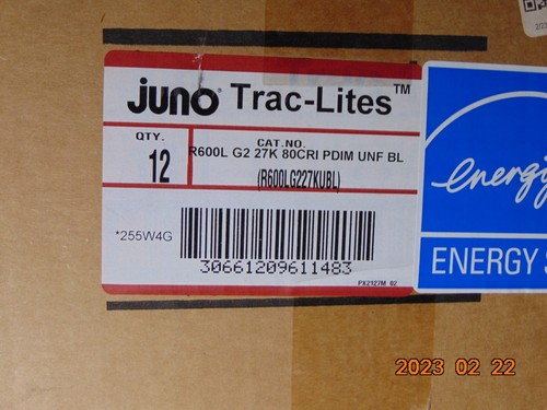 (1) Juno Lighting R600L G2 27K 80CRI PDIM UNF BL Juno LED Track 1 Light ...