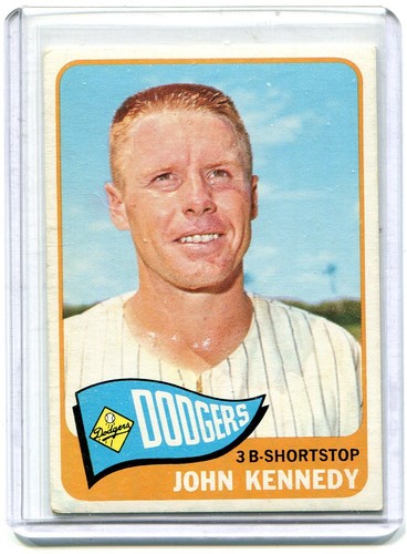 1965 Topps Baseball Card John Kennedy Los Angeles Dodgers Near Mint ...