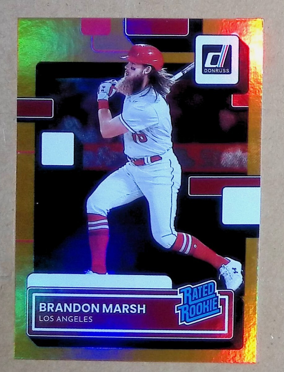 2022 Panini Donruss Brandon Marsh RC Rated Rookie Orange Foil #41 R2676 ...