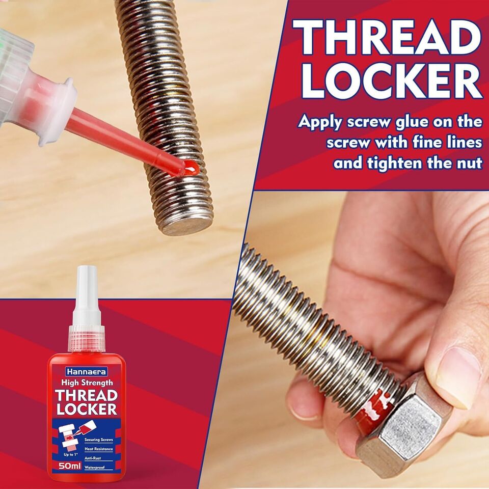 Thread Locker 1.69 Fl Oz/50 Ml High Strength, Lock & Seal Nuts, Bolts ...