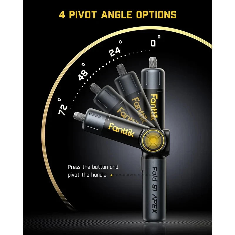 Fanttik S1 APEX Electric Pivot Handle Screwdriver, Max 7N.m High Torque ...