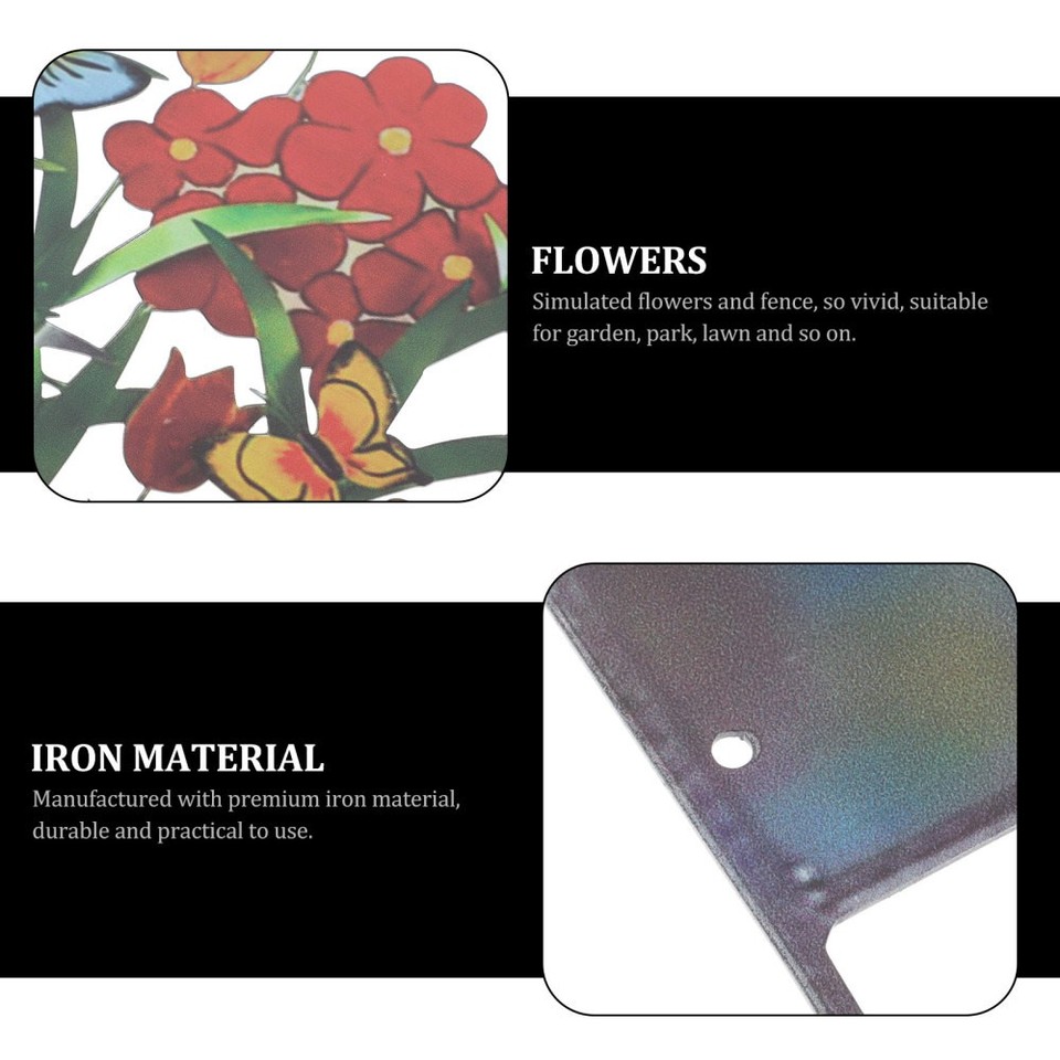 Wrought Iron Fence Decorations Flower Garden Fencing Lawn and for ...