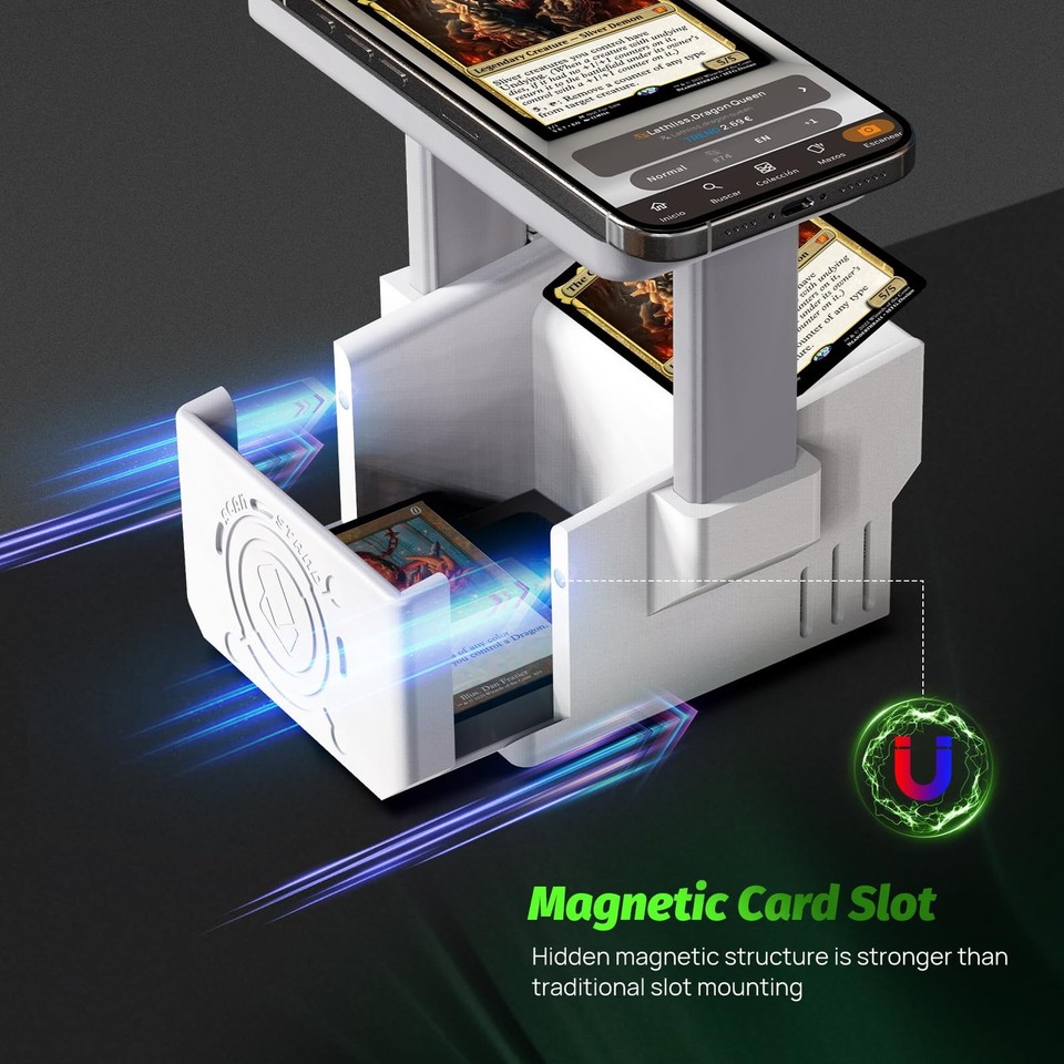 Trading Card Scanner with LED Light and Magnetic Base for TCGs | eBay