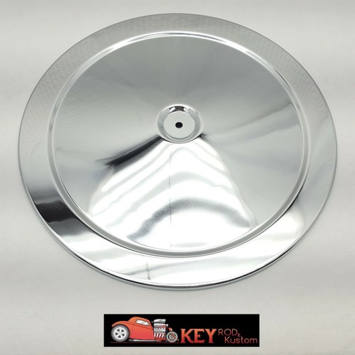 14" Chrome Air Cleaner Lid Top Smooth Muscle Car Style Chevy Ford Mopar ...