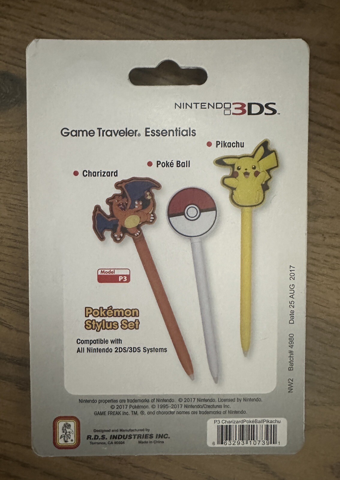 Nintendo 3DS Pokemon Stylus' Pikachu Charizard Pokeball 2017 Set Of 3 ...