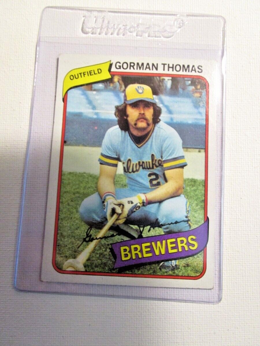 1980 Topps Gorman Thomas Milwaukee Brewers #623~ | eBay