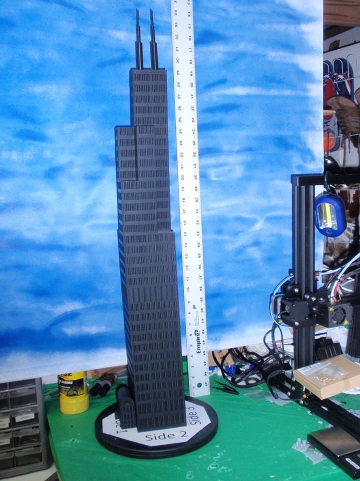 N Scale High Rise / Office Building Based On The Willis Tower Chicago ...