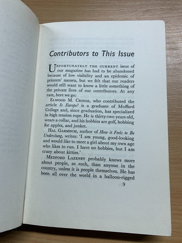 1951 1ST UK EDITION ROBERT BENCHLEY "MY TEN YEARS IN A QUANDARY" HB ...